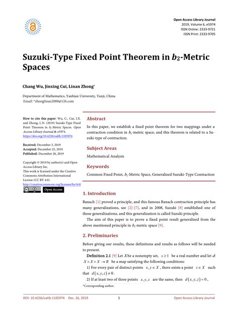 pdf suzuki type fixed point theorem in b2 metric spaces