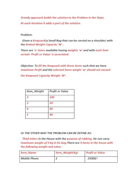 fractional knapsack problem pdf algorithms and data structures computer programming