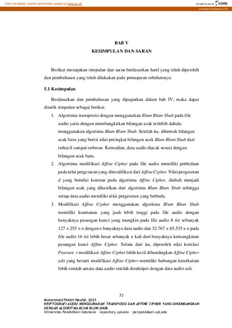 pdf kriptografi audio menggunakan transposisi dan affine cipher yang dikembangkan dengan