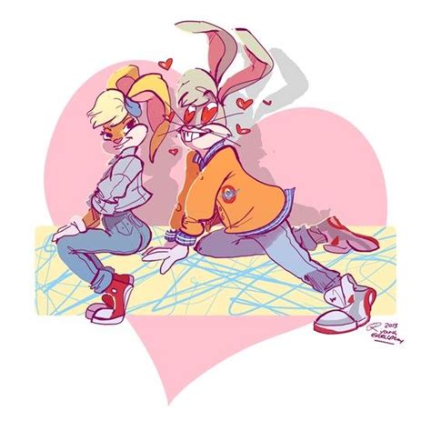 Bugs Bunny And Lola Bunny Of Looney Tunes Artwork By Youngearlgrey 2013 Bunny Drawing Bugs
