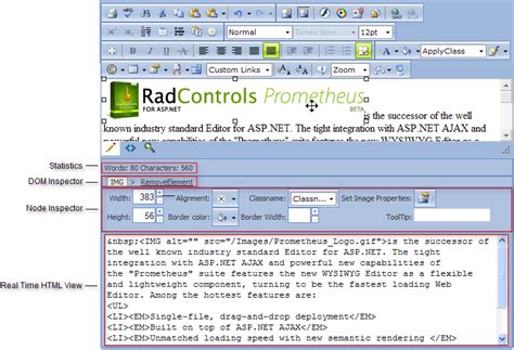 Telerik Web Forms Editor Functionality Modules Overview Telerik Ui