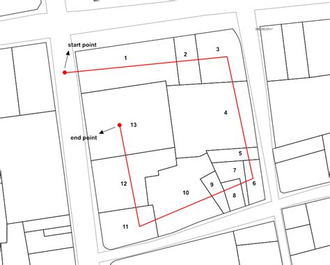 Numbering Polygons According To Starting Point Of Intersecting Line In