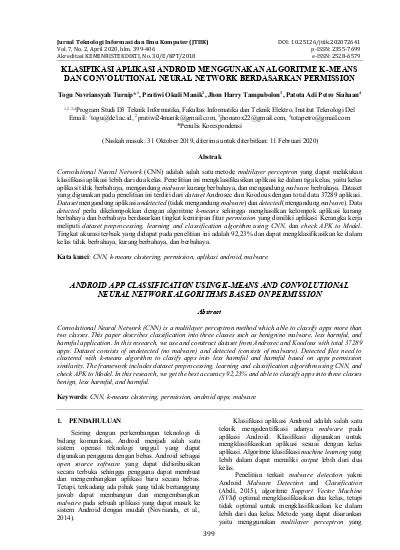 top pdf implementasi deep learning pada identifikasi jenis tumbuhan berdasarkan citra daun
