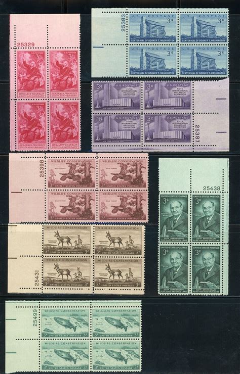 US Stamp 1073 1085 Lot Of 1956 Issues Plate Blocks Of 4 MNH