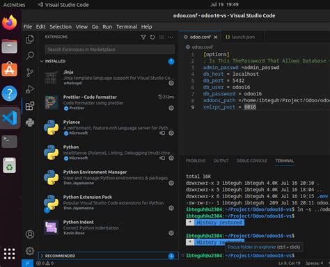 Step By Step Setting Up Odoo 16 And Visual Studio Code On Ubuntu 23 04