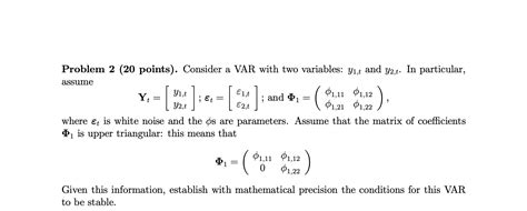 solved problem 2 20 points consider a var with two