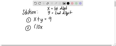 solved the sum of two digit number is 9 if 27 subtracted from the number its digits are