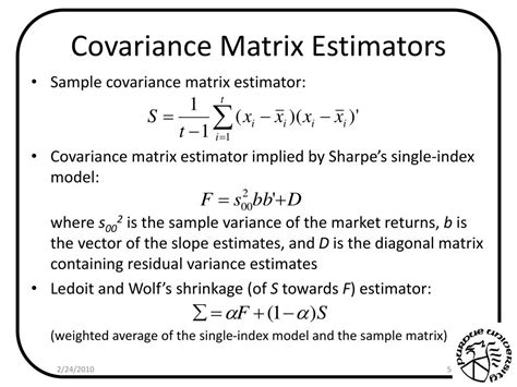 ppt covariance estimation for markowitz portfolio optimization powerpoint presentation id