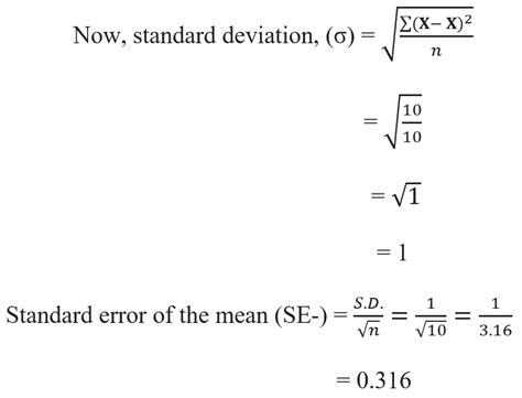 standard error of mean sem solution parmacy