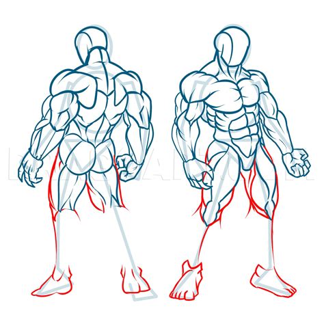 How To Draw Muscles Step By Step Drawing Guide By KingTutorial How