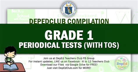 GRADE 1 1st Periodical Tests With TOS