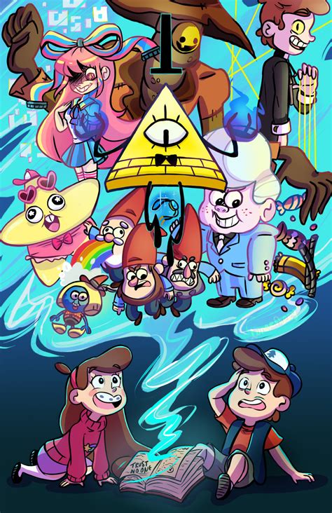 Gideon Gleeful Bipper Giffany Dipper Pines Mabel Pines Bill Cipher Gf
