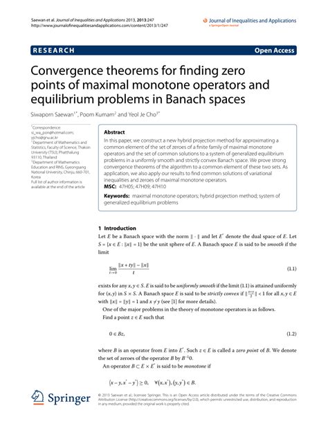 pdf convergence theorems for finding zero points of maximal monotone operators and equilibrium