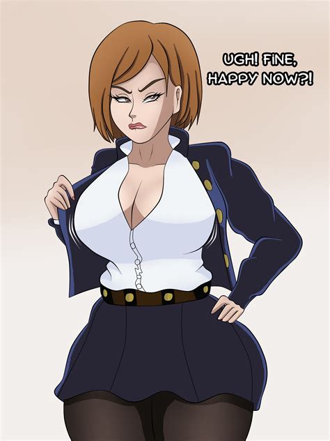 Rule 34 1girls Annoyed Big Breasts Blueartfiend Breasts Busty Button Down Shirt Huge Breasts