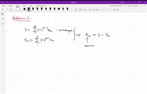 solved why does the value of a converging alternating series lie between any two consecutive