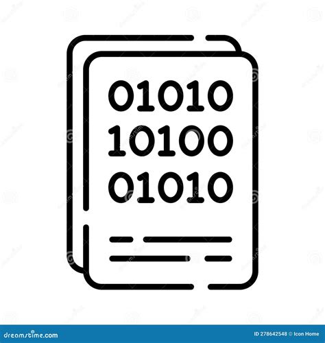 Binary Coding On Sheet Showing Vector Of Binary Coding In Modern Style