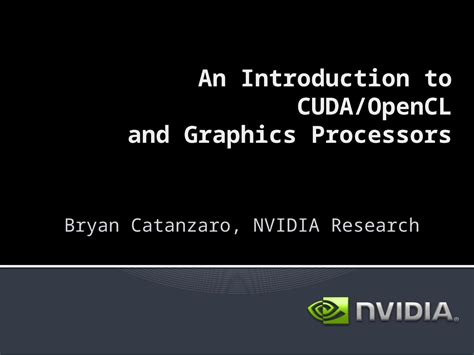 pptx an introduction to cuda opencl and graphics processors dokumen tips