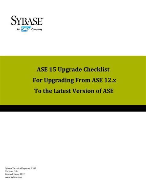 Upgrading And Migrating An IQ Database From Older Sybase