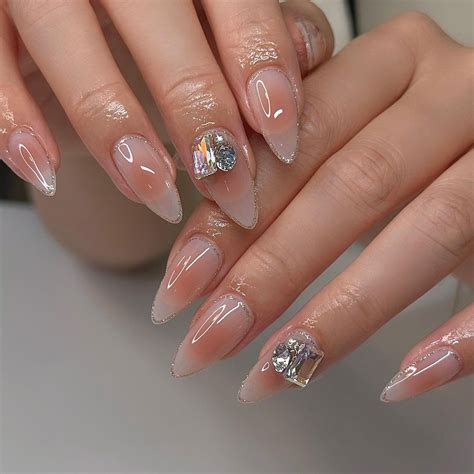 Blush Nails Soft Glam Meets Y2k Style For The Coolest Manicure Trend Glamour