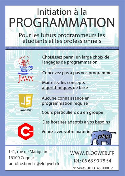 cours de programmation informatique à cognac elog web