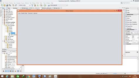 membuat form menu utama di java netbeans javatech sol
