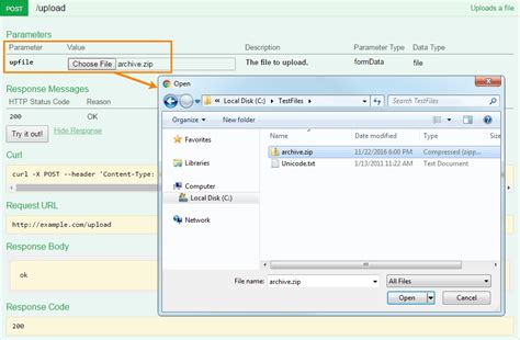 File Upload Swagger Docs