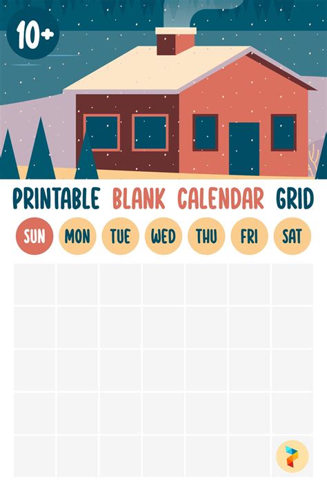 Blank Calendar Grid 16 Free PDF Printables Printablee