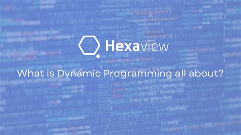 what is dynamic programming all about hexaview technologies