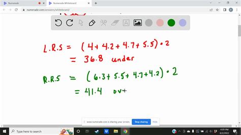 solved point use four rectangles to find an estimate of each type for the area under the given