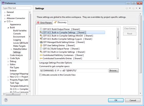 Setting Up Include Paths And Macros For C C Indexer The Eclipse