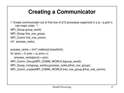 september 4 1997 parallel processing cs 676 lecture 8 grouping data and communicators in mpi