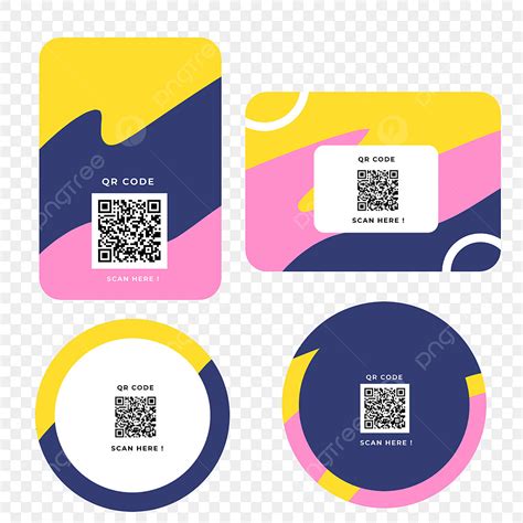Diseño De Etiqueta De Código Qr Abstracto Colorido PNG Mapas Código