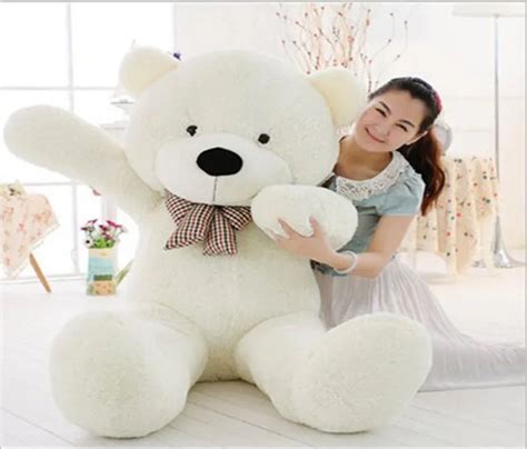 Riesiger Weißer Teddybär Großes Riesiges Stofftier Weiches Plüschtier Tolles Geschenk
