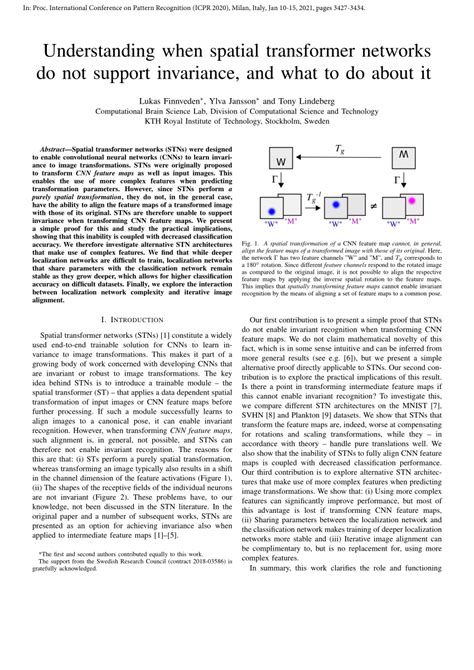 pdf understanding when spatial transformer networks do not support invariance and what to do