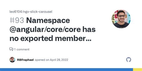 Namespace Angular Core Core Has No Exported Member