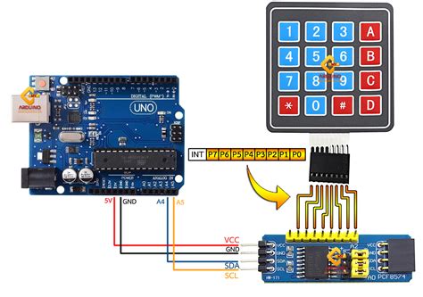Arduino Nano I2c Matrix Keypad With Pcf8574pcf8574a Gpio 51 Off