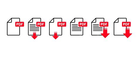 premium vector vector pdf file format icons set pdf file download symbols format for texts