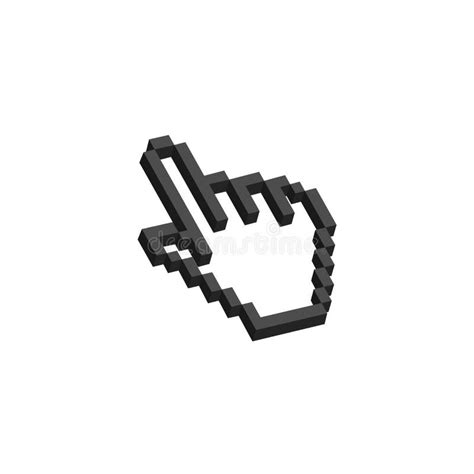 Computer Mouse Click Cursor Set Hand And Arrow Pointer Pictogram On