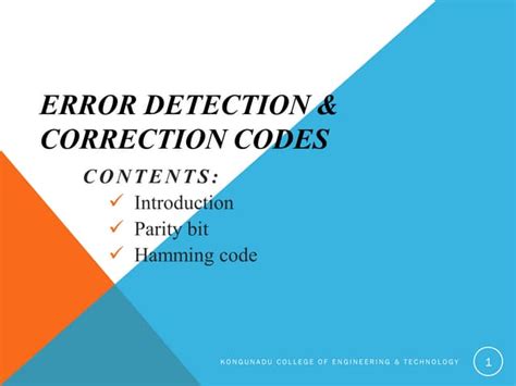 error detection and correction codes ppt