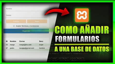 Como Conectar Un Formulario Con Una Base De Datos PHP Y Mostrar