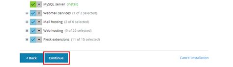 installing plesk for linux using installer gui