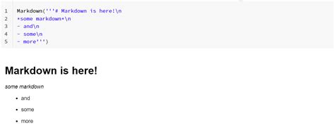 how to display markdown output in databricks notebook from a python cell stack overflow