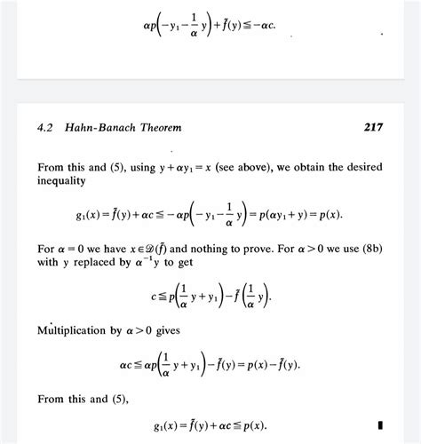solved 4 2 1 hahn banach theorem extension of linear