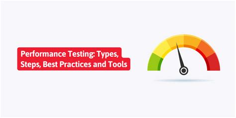 performance testing types steps best practices and tools