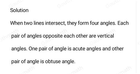 Solved Prove If Two Intersecting Lines Form Two Pairs Of Vertical