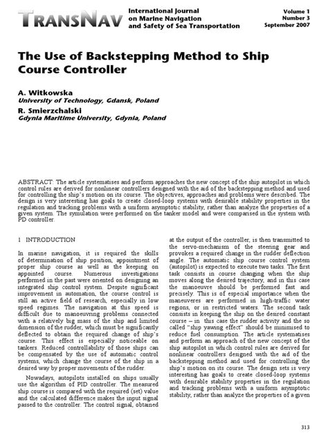 backstepping method for control pdf control theory mathematical model
