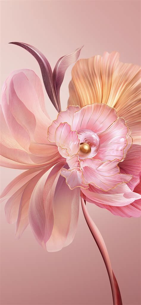abstract flower wallpaper 4k pastel red floral pink honor