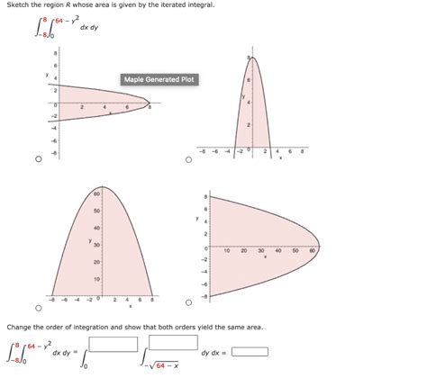 solved sketch the region r whose area is given by the