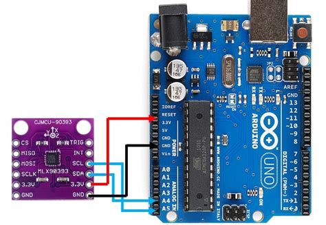 MLX90393 Digital Hall Sensor Module Pinout Interfacing With Arduino