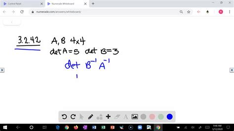 solved let a and b be 4 ×4 matrices such that det a 5 and det b 3 compute the determinant of
